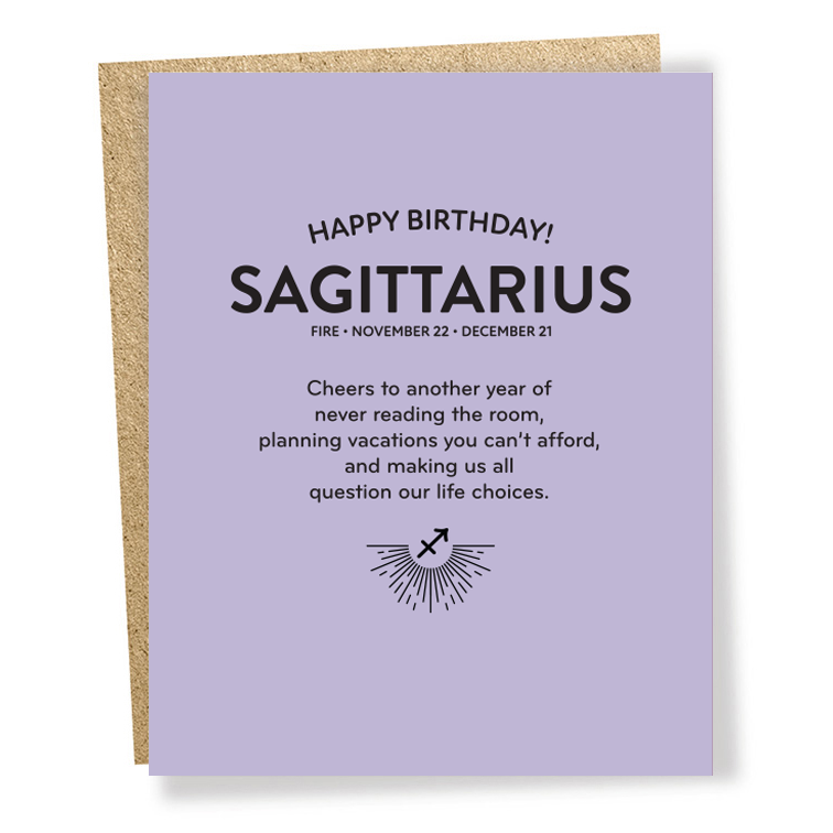 sagittarius card – Sapling Press