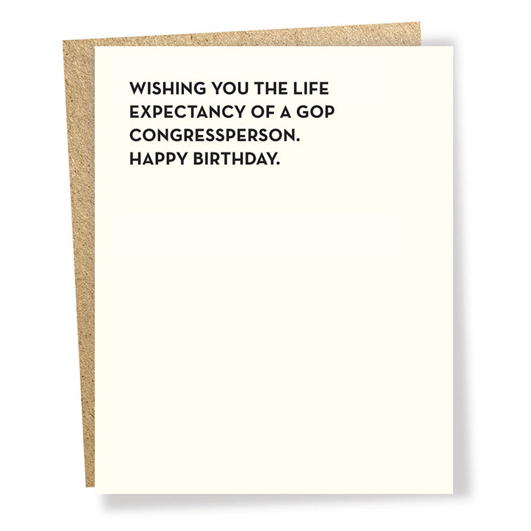 life expectancy card – Sapling Press