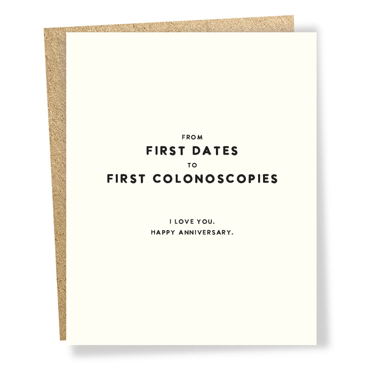 First Colonoscopies Anniversary Card – Sapling Press