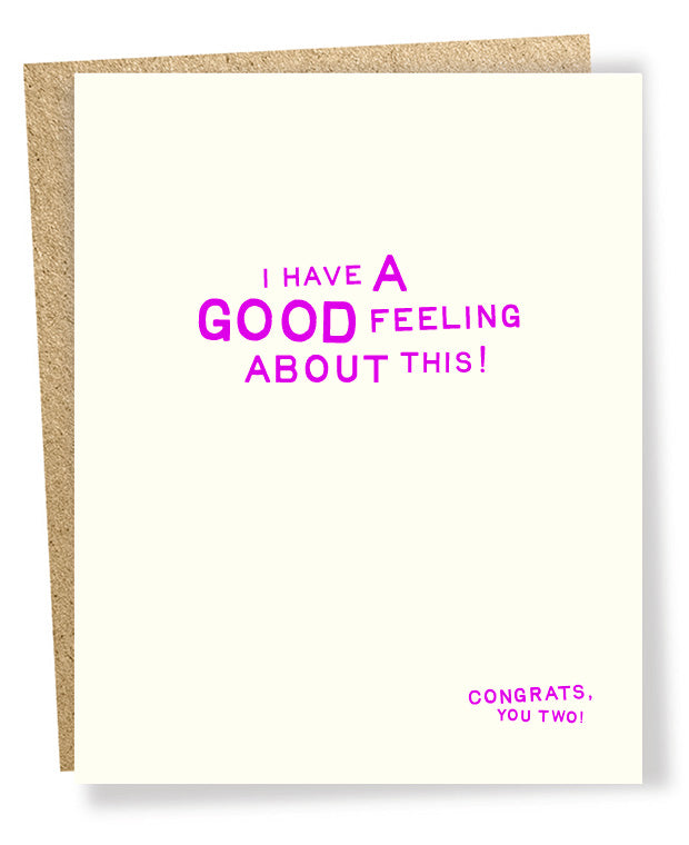 Good Feeling card – Sapling Press