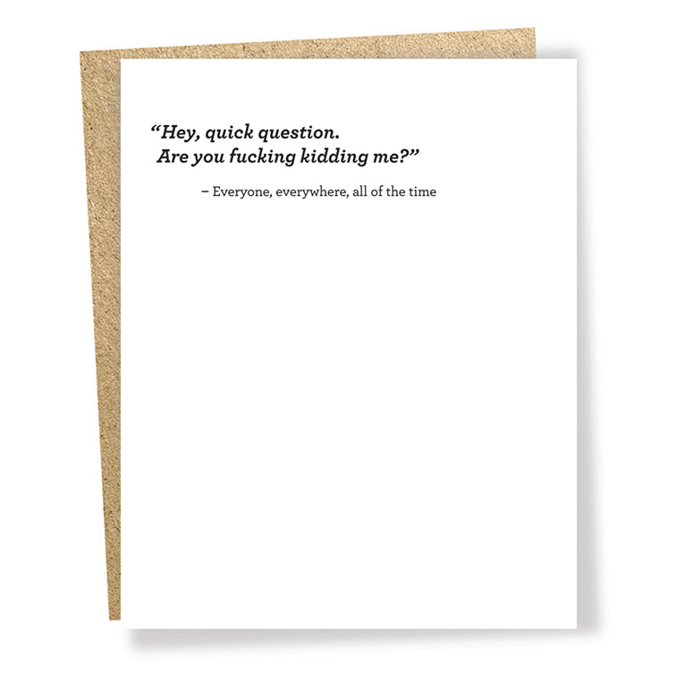 quick question card – Sapling Press