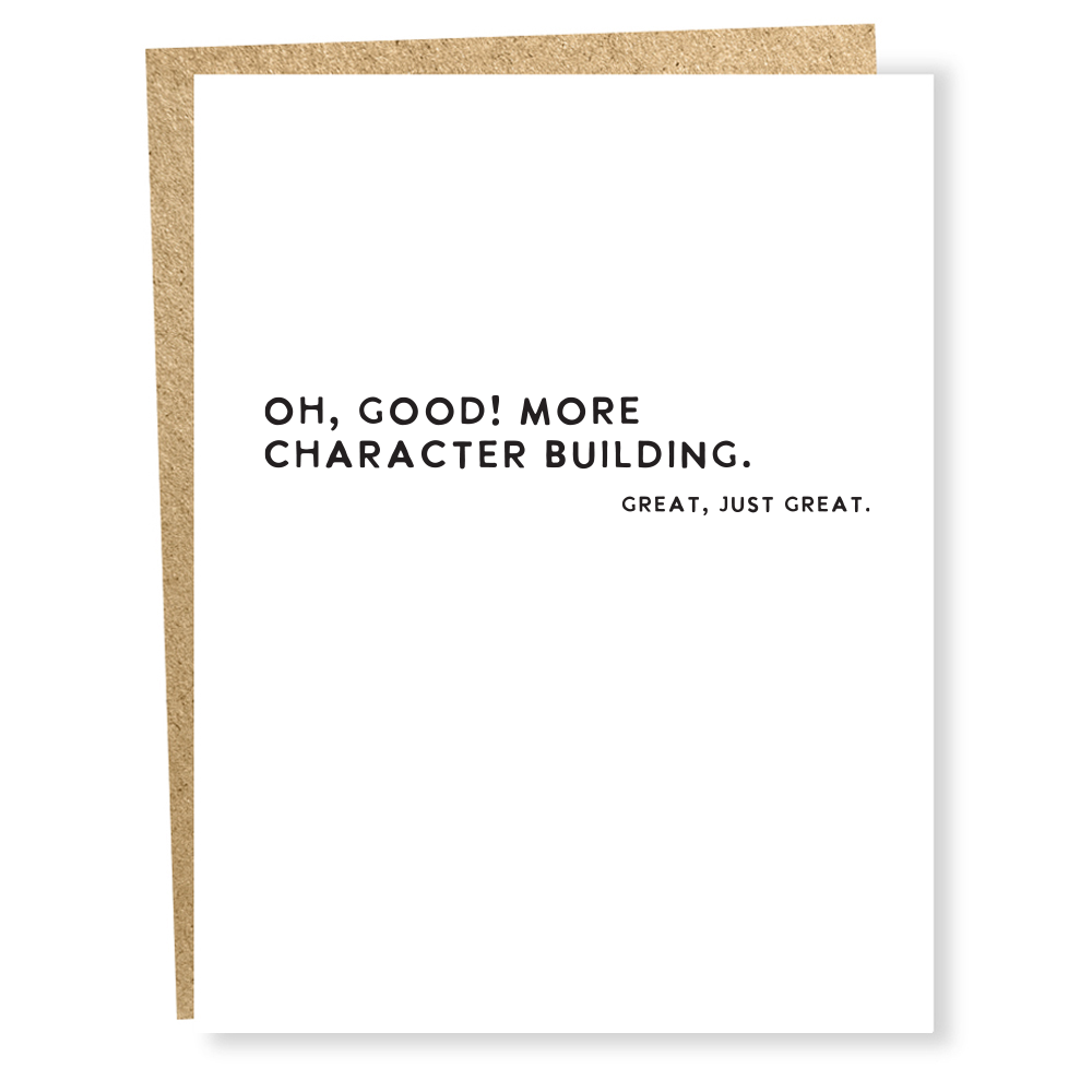 character building card – Sapling Press