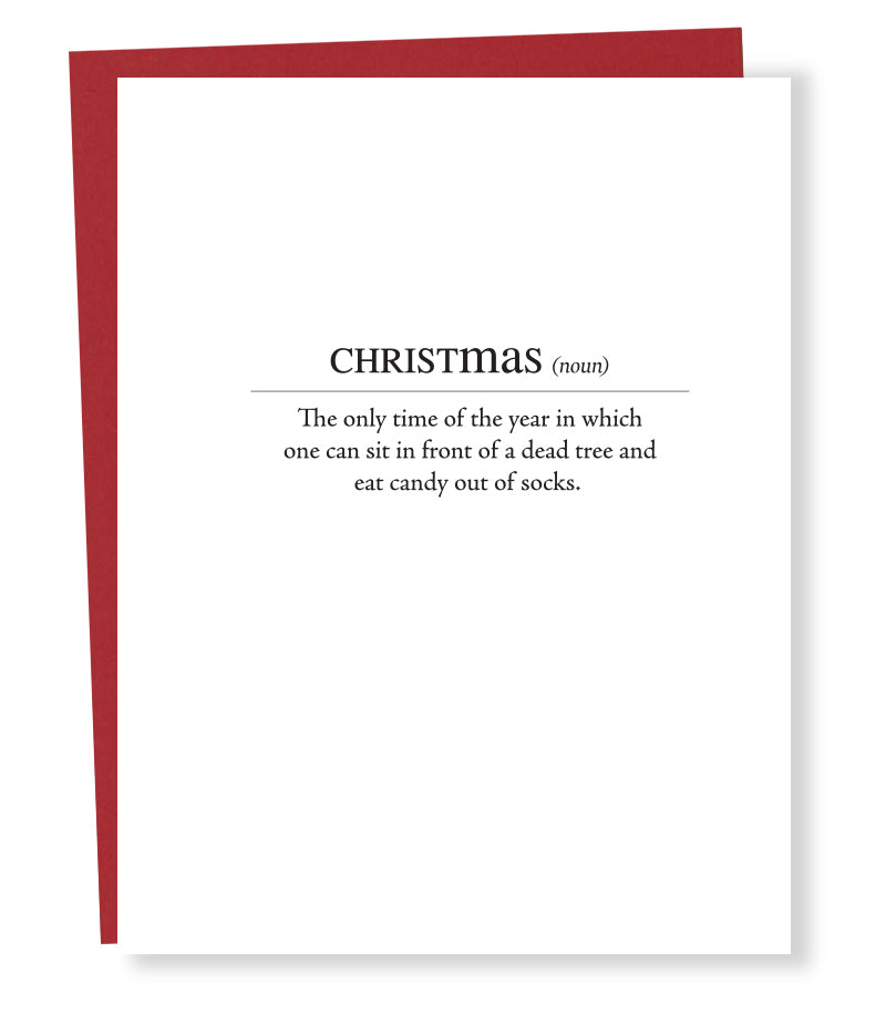 christmas definition card – Sapling Press