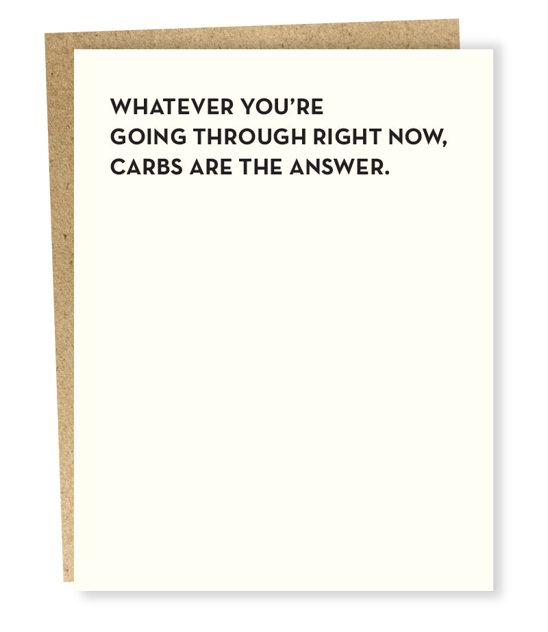 carbs card – Sapling Press