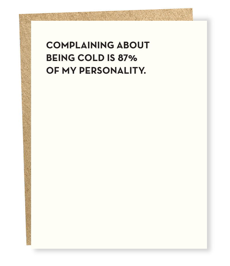 being cold card – Sapling Press